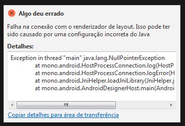 Java Connection To Layout Renderer Failed Stack Overflow
