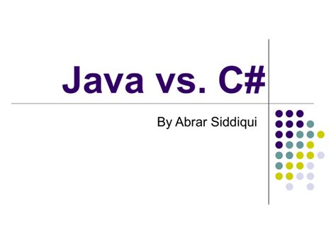 java vs c