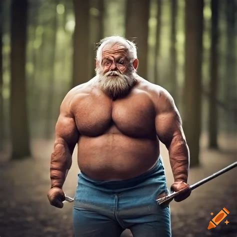 Photo Of An Old Man In A Forest On Craiyon
