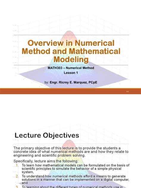 overview in numerical methods and mathematical modeling merged compressed pdf matlab