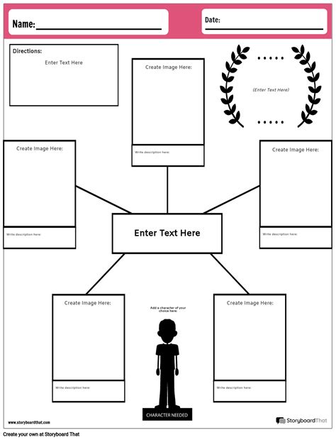 Spider Map Color Portrait Storyboard By Worksheet Templates The Best