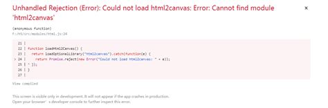 nuxtjs error could not load html2canvas error cannot find module html2canvas · issue 2867