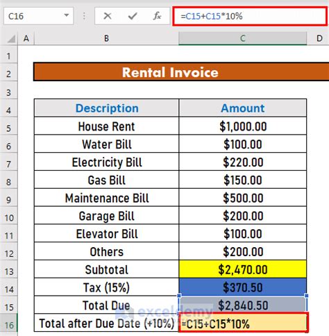 How To Create A Gst Rental Invoice Format In Excel Steps Exceldemy