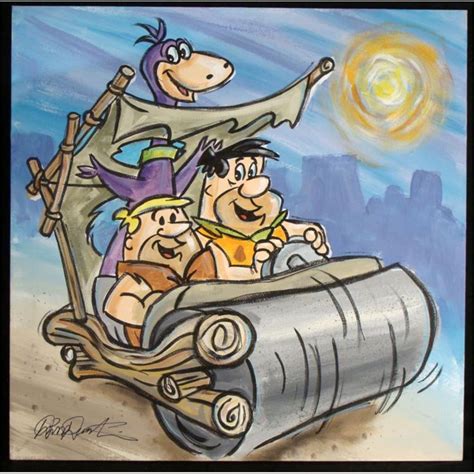 Fred Flintstone Barney Rubble And Dino