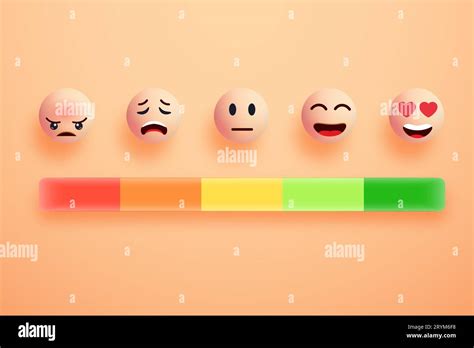 Feedback Emotion Scale Rating Satisfaction In Form Of Various