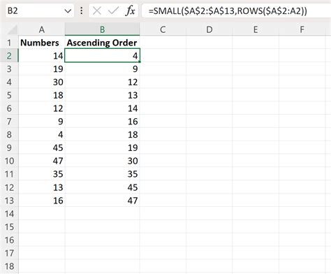 How Do You Sort Numbers In Excel