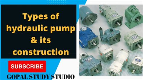 Types Of Hydraulic Pump And Basic Construction YouTube