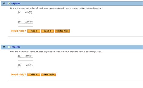 solved 26 12 points find the numerical value of each