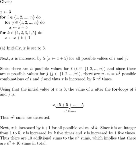 consider the following pseudocode segment x ← 3 for i is quizlet