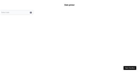 Flowbite Datepicker Examples CodeSandbox