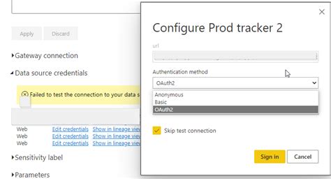 unable to authenticate to web api in power bi serv microsoft fabric community