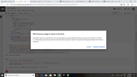 GPU Memory Usage Is Close To The Limit In Colab Issue 246