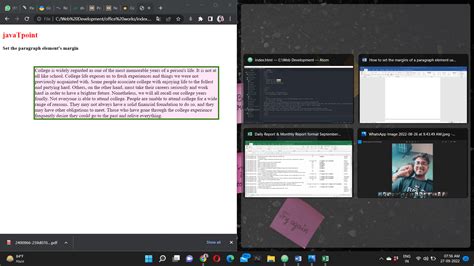 How To Set The Margins Of A Paragraph Element Using CSS Javatpoint