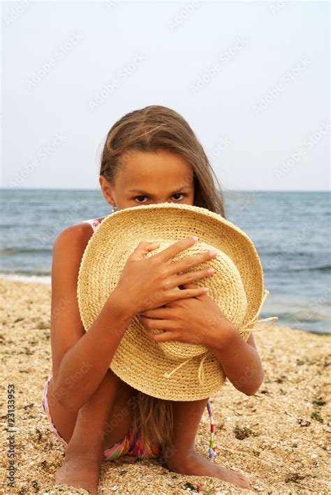 Preteen Girl On Sea Beach Photos Adobe Stock