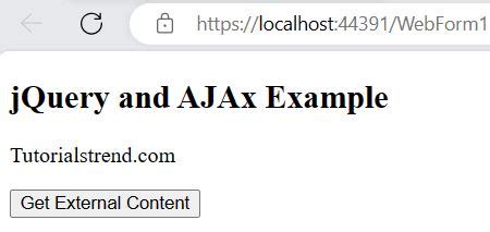 JQuery Load Method TutorialsTrend