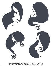 Vector Collection Naked Girls Silhouettes Reach Stock Vector Royalty