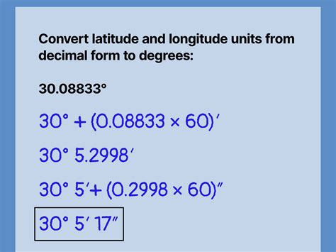 How To Convert Latitude And Longitude Units From Decimal Form To Degrees