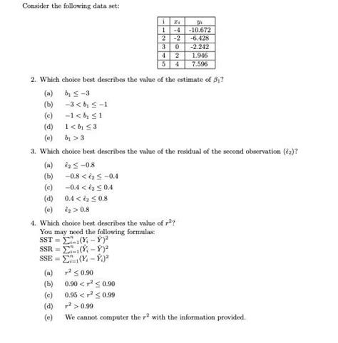 [solved] consider the following data set 2 which choice