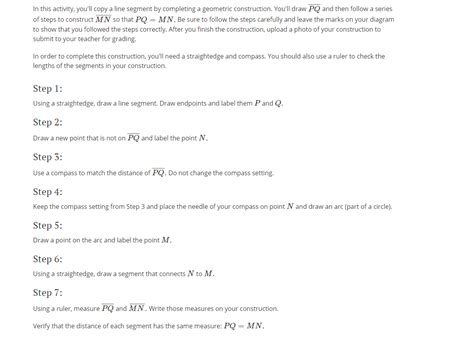 solved in this activity you ll copy a line segment by