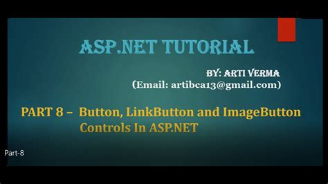 part 8 asp button linkbutton and imagebutton control youtube