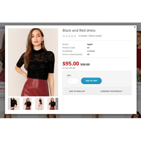 OpenCart Product Gallery Thumbnails With Quick View