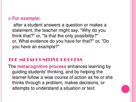 the metacognitive process