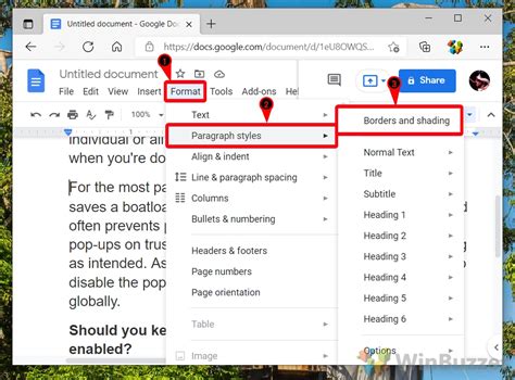 How To Add A Border In Google Docs WinBuzzer