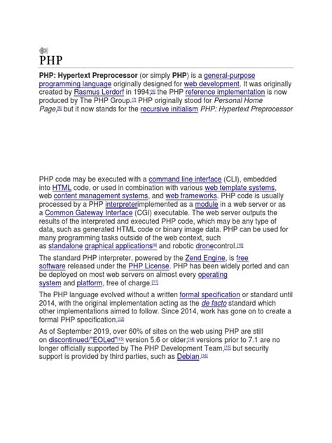 php hypertext preprocessor or simply php is a page pdf