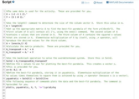 solved lab activity 8 5 1 matlab least squares