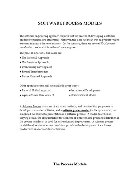 process models pdf software development process software prototyping