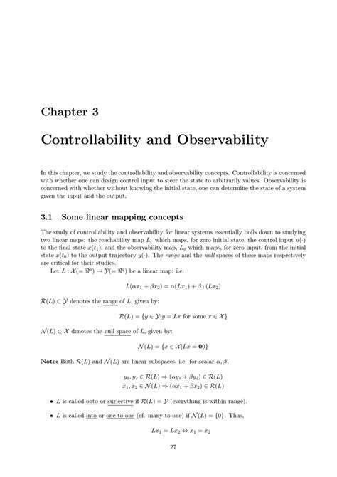 controllability and observability