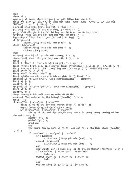code matlab pdf