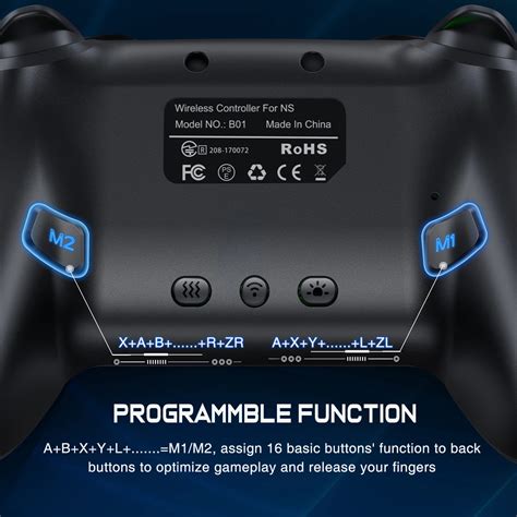 Dinofire Wireless Bluetooth RGB Controller For Nintendo Switch Switch