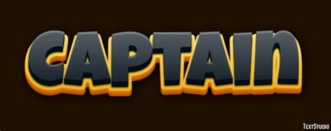Captain Text Effect And Logo Design Word