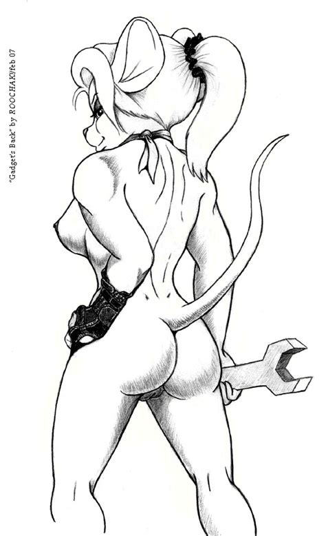 Rule 34 2007 Anthro Anthrofied Chip N Dale Rescue Rangers Disney Gadget Hackwrench Monochrome