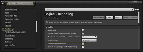 Lighting For Mobile Platforms Unreal Engine 4 27 Documentation