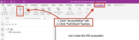 pdf accessibility part 3 remediation in foxit pdf editor pro caes office of information
