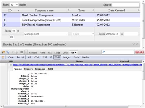 Jquery Datatables Advanced Filtering In Aspnet Mvc Jquery Datatables And Aspnet Mvc