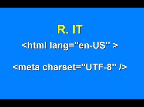 Uses Of Meta Charset UTF 8 In HTML HTML5 CSS3 Tutorial For