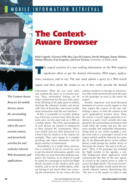 pdf the context aware browser