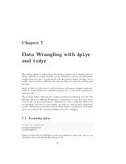 R Chapter 7 Pdf Chapter 7 Data Wrangling With Dplyr And Tidyr The
