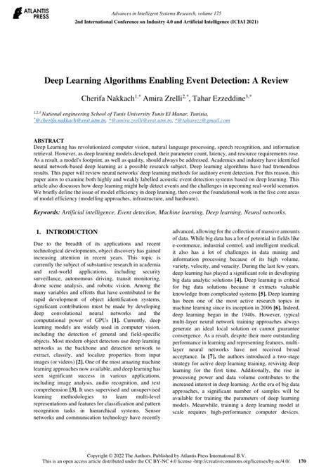 pdf deep learning algorithms enabling event detection a review