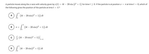 [solved] how do i answer this question a particle moves along the x axis course hero