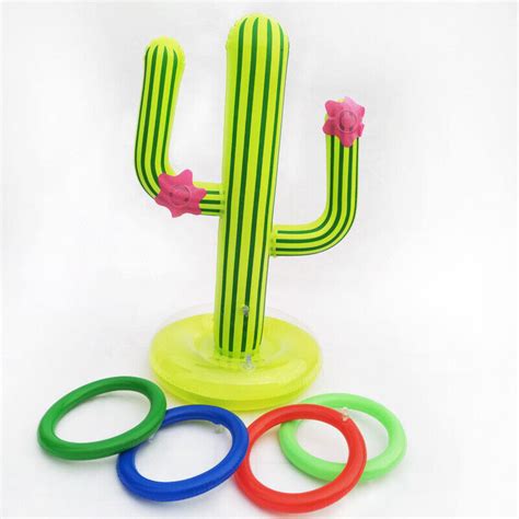 Swimming Pool Inflatable Cactus Ring Toss Game Set Floating Toys Beach Suppl Ji Ebay
