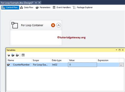 For Loop Container In SSIS