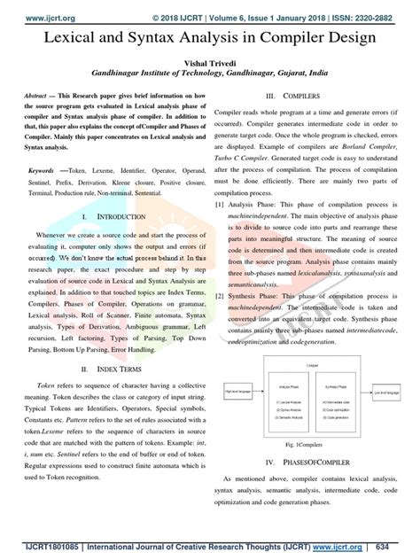 lexical and syntax analysis in compiler design by vishal trivedi pdf parsing syntax logic