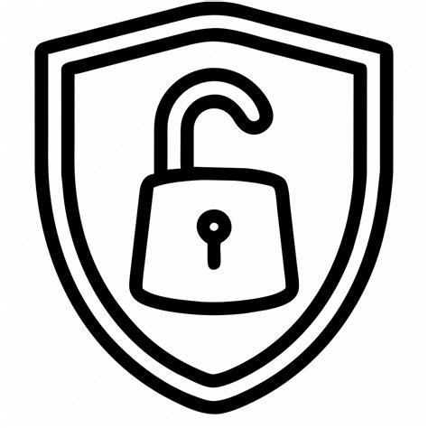 Security Protection Shield Encryption Firewall Lock Safe Icon