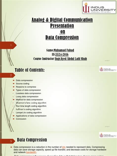 analog and digital communication presentation on data compression pdf data compression encodings