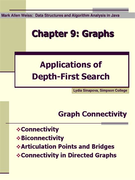 chapter 9 graphs applications of depth first search pdf graph mathematics vertex