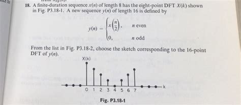 solved 18 a finite duration sequence x n of length 8 has